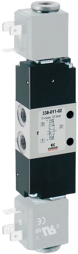 Распределитель с электромагнитным управлением Camozzi 338L-011-02-U7J ...
